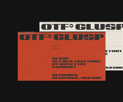 OTF GLUSP FREE FONT Behance
