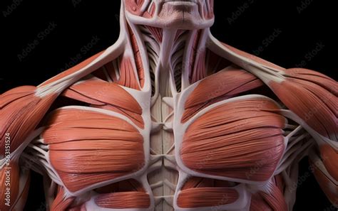 Chest Pectoralis Major And Minor Anatomy Muscles Generative Ai Stock