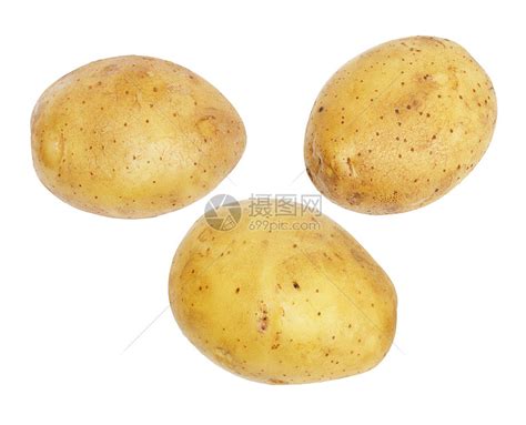 白色背景的3个新鲜和洗过的土豆收成块茎食物营养烹饪马铃薯农场淀粉蔬菜高清图片下载 正版图片320989835 摄图网