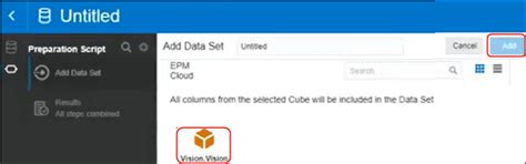 Create A Dataset From Oracle Enterprise Performance Management Oracle Epm