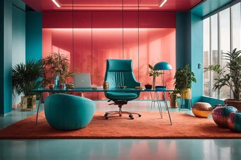 Premium Ai Image Modern Office Interior Design 3d Rendering Concept