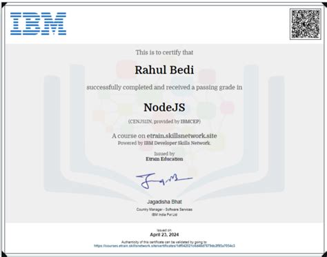 Ibm Node Js Certification Course Etrainindia