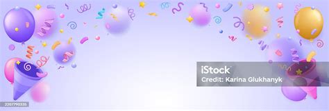 생일 새해 판매 축하 배너를 위한 비행 색종이와 풍선이 있는 파티 포퍼가 있는 3d 템플릿 폭죽 폭발 축제 디자인 템플릿 프레임 배경 벽지 3d 벡터 일러스트 레이 션 3