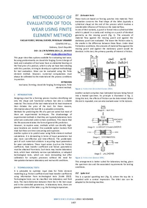 Methodology Of Evaluation Of Tool Wear Using Finite Element Method Mm