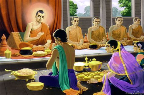 ภาพวาดพุทธประวัติ โดย อ คำนวน ชานันโท สุดยอด พุทธจิตรกร Buddha035 เช้าวันเพ็ญเดือน ๖ ทรงเสวย