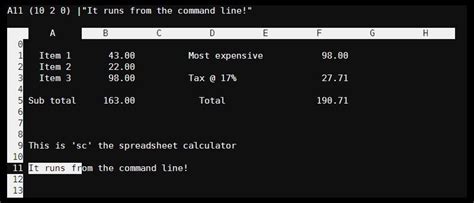 Writing Spreadsheets From The Linux Command Line