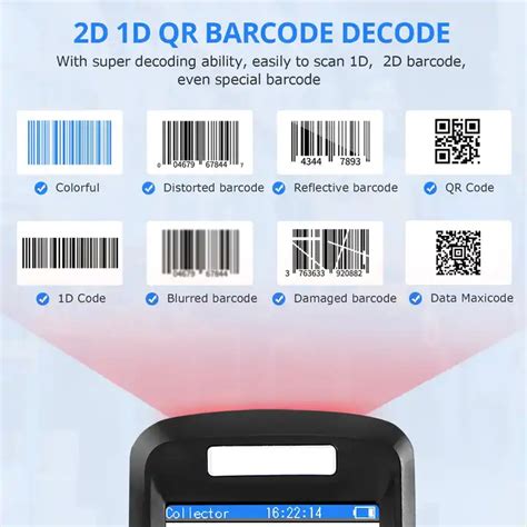 D QR Wireless Barcode Scanner Efficient Inventory Management