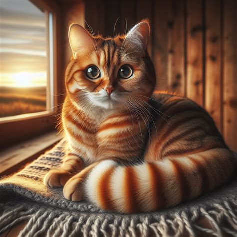 Cozy Orange Tabby Cat In Cabin Ai Art Generator Easy Peasyai