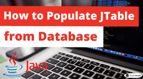 How To Populate Jtable From Database Stackhowto