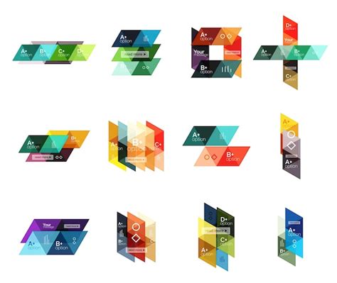 Premium Vector Set Of Vector Triangle Geometric Infographic