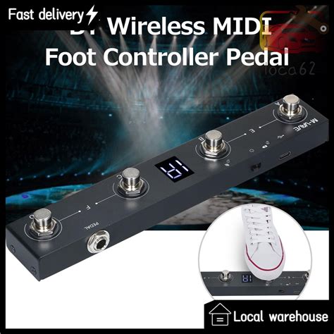 M Vave Chocolate Bt Wireless Midi Controller Rechargeable 4 Buttons Portable Midi Foot