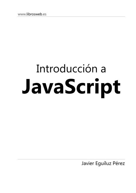 Pdf De Programación Introduccion A Javascript