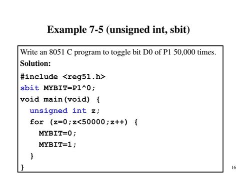 Ppt Chapter 7 8051 Programming In C Powerpoint Presentation Free