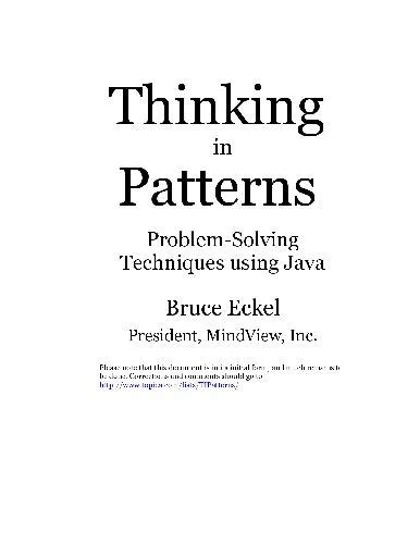 خرید کتاب Thinking In Patterns Problem Solving Techniques Using Java دانلود کتاب