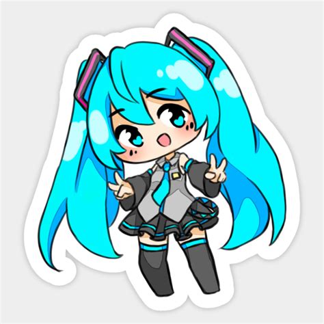 Hatsune Miku Chibi Vocaloid Sticker TeePublic