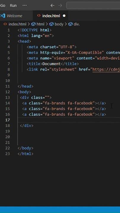 create social media icons in html newcodingshorts viralshorts