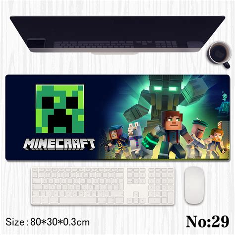 30 79cm Minecraft Game Mouse Pad Kawaii Gamer Keyboard Pc Gaming Accessories Desk Mat Stitch