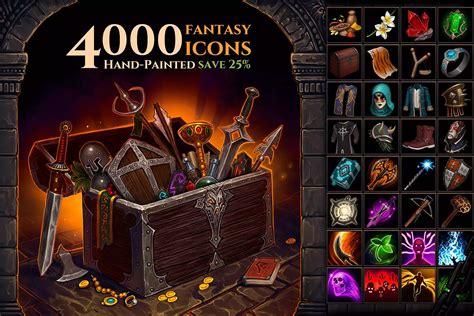 4000 fantasy icons unityhub pro бесплатные ассеты для unity и