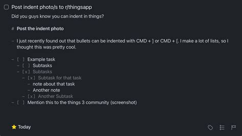 Indenting And Subtasks With Markdown Rthingsapp