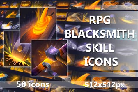RPG Blacksmith Skill Icons On Behance