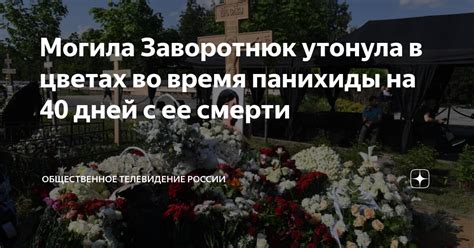 Могила Заворотнюк утонула в цветах во время панихиды на 40 дней с ее смерти Общественное