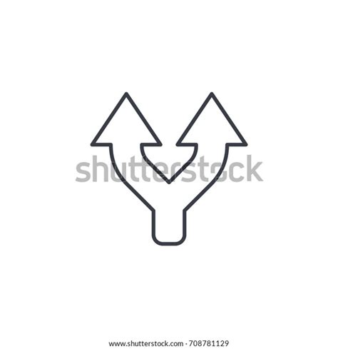 Junction Separation Two Paths Ways Thin 스톡 벡터 로열티 프리 Shutterstock