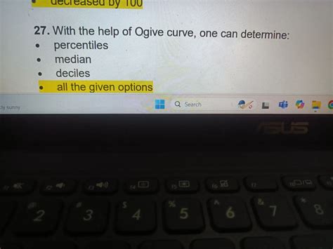 27 With The Help Of Ogive Curve One Can Studyx
