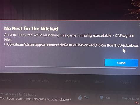 Virus And Missing Files Cannot Return To Game Please Help Wicked Bug Reporting No Rest For