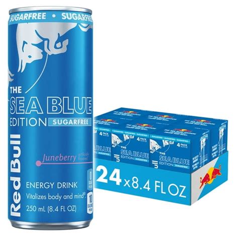 Red Bull Sea Blue Edition Sugarfree Energy Drink 84 Fl Oz Juneberry