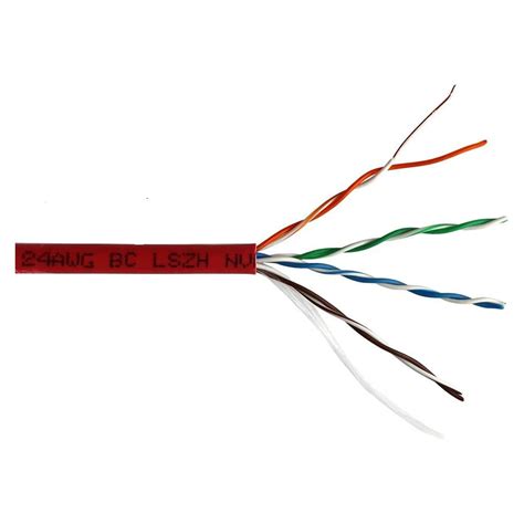 Кабель Utp Lanmaster 4 пары Категории 5e Lszh красный 305м в кат Lan 5eutp Lszh Rd