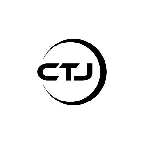 Ctj Letter Logo Design In Illustration Vector Logo Calligraphy