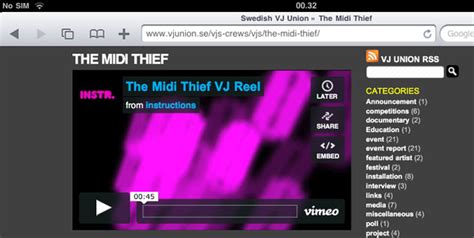 finally a new vimeo player the midi thief