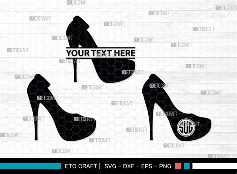 Women High Heels Monogram High Heel Svg Graphic By Pixel Elites