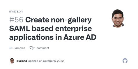 Create Non Gallery Saml Based Enterprise Applications In Azure Ad