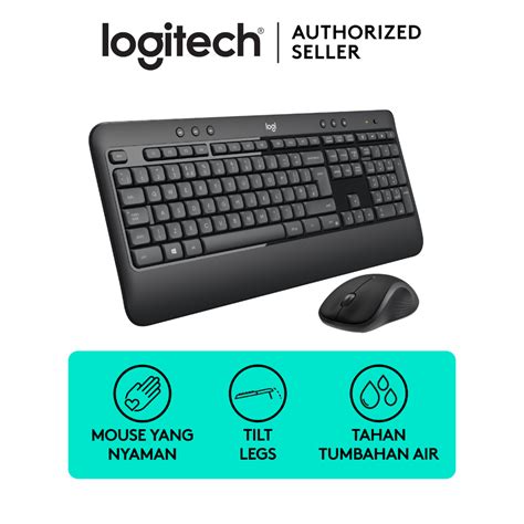 Jual Logitech Mk540 Advanced Wireless Keyboard Dan Mouse Combo Untuk Windows 24 Ghz Unifying