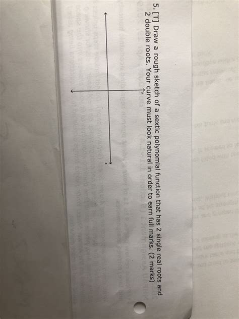 Solved 5 T Draw A Rough Sketch Of A Sextic Polynomial Chegg Com