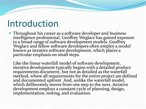 An Introduction To Iterative Software Development Ppt