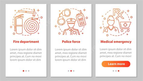 Linear Copresented Public Services Onboarding Screen On Mobile App Vector Website Illustration