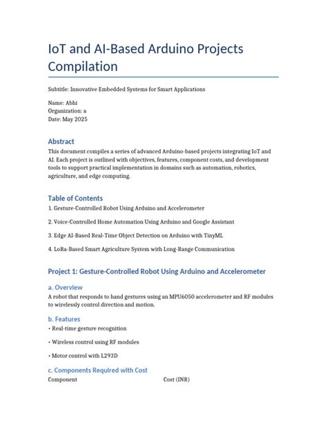 Arduino Projects Structured Part1 Pdf Arduino Home Automation