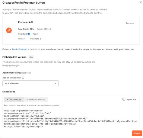 Create A Run In Postman Button For Your Api Consumers Postman Docs