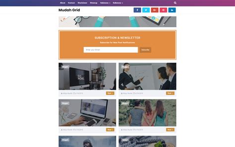 Mudah Grid Responsive Blogger Template