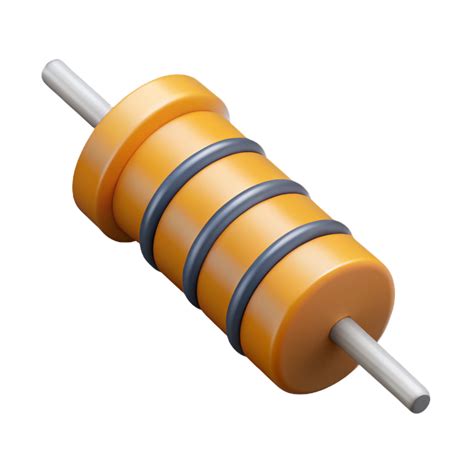 Hypnotic Acclaimed Symmetrical Technical Drawing Of A Resistor With Minimal Detail And Flat