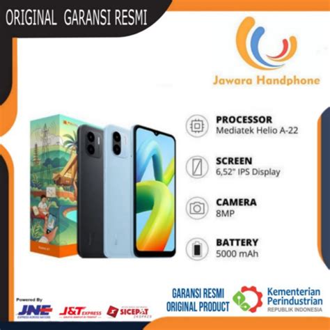 Jual Xiaomi Redmi A1 2 2GB 32GB Total RAM Hingga 5GB 8MP AI Dual Kamera Layar HD 6 52