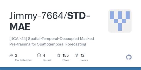 Github Jimmy 7664 Std Mae [ijcai 24] Spatial Temporal Decoupled Masked Pre Training For