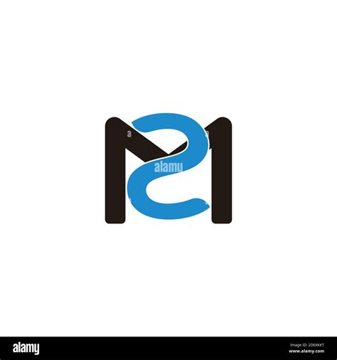 Letter M2 Simple Linked Font Design Logo Vector Stock Vector Image And Art Alamy