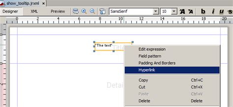 Jasper Reports Tool Tip For Text In Ireport Stack Overflow