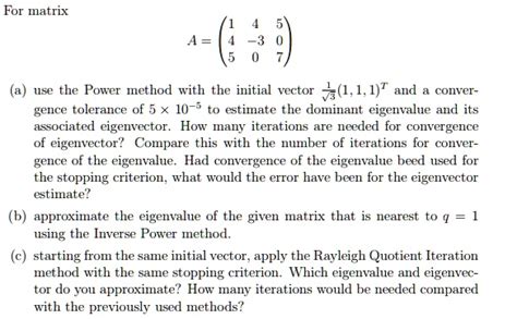 Solved Advance Math Need To Be Done By Using Matlab For Matrix 4 5 0
