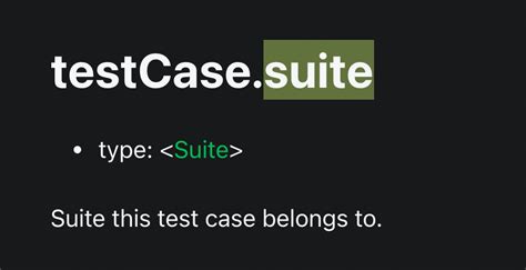 Bug Test Reporter Api Property Suite Does Not Exist On Type Testcase · Issue 10677