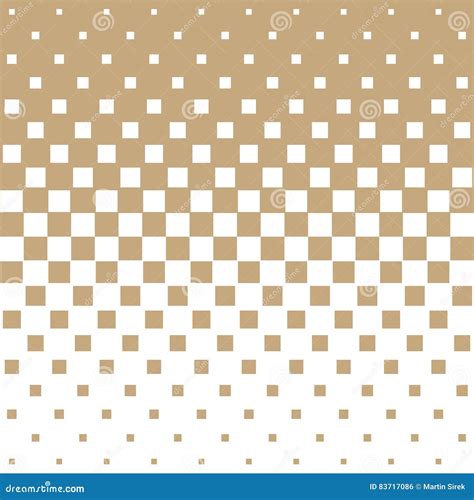 Abstract Geometric Hipster Fashion Halftone Gold Square Pattern Stock Vector Illustration Of