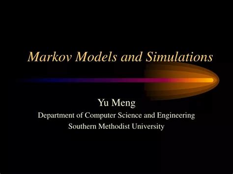 Ppt Markov Models And Simulations Powerpoint Presentation Free